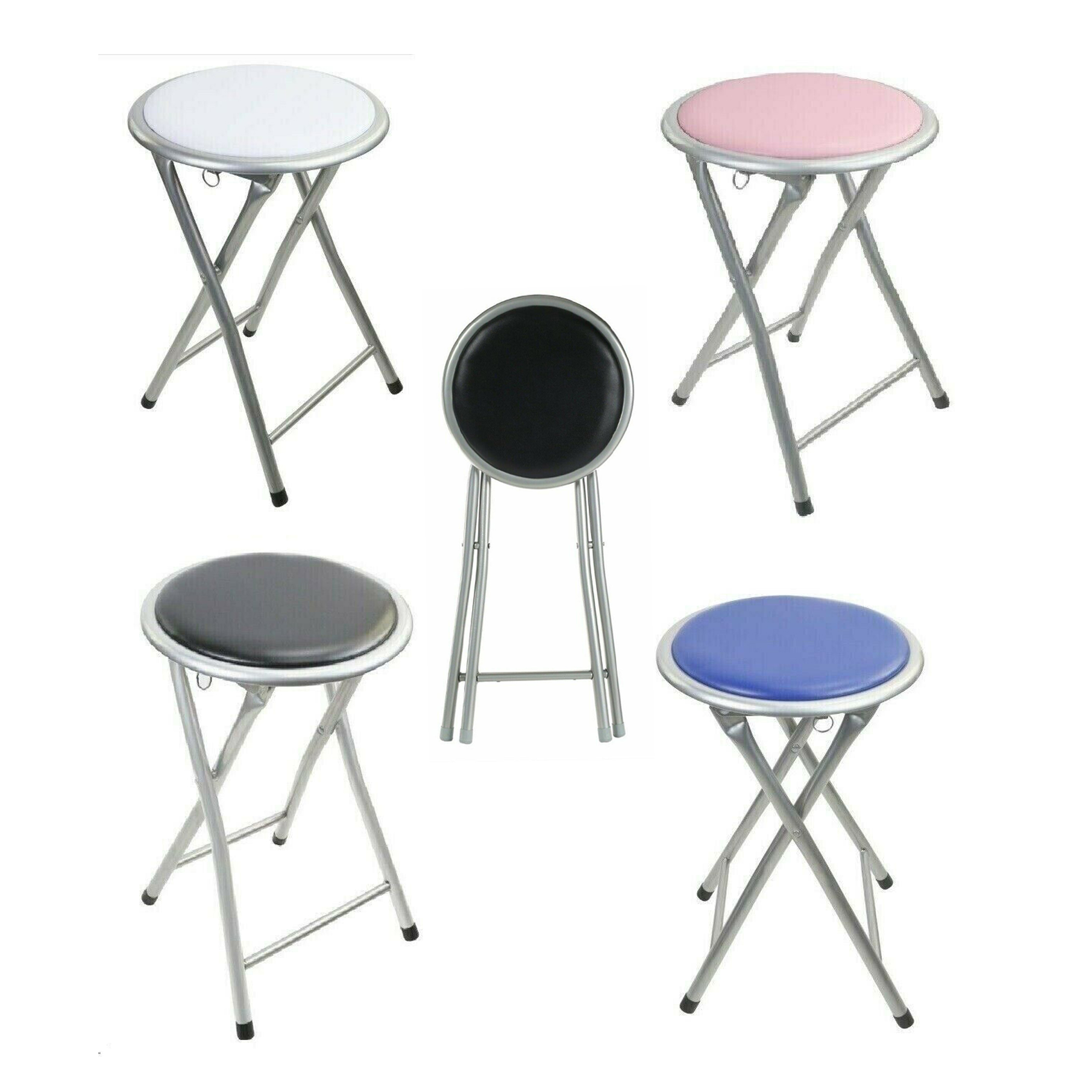 Folding Kids Chair Stool PVC Padded Seat Light Weight - HOMION